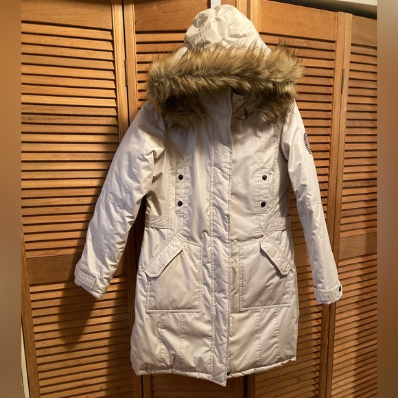 Madden Girl | Jackets & Coats | Madden Girl Cream Long Puffer Coat With ...